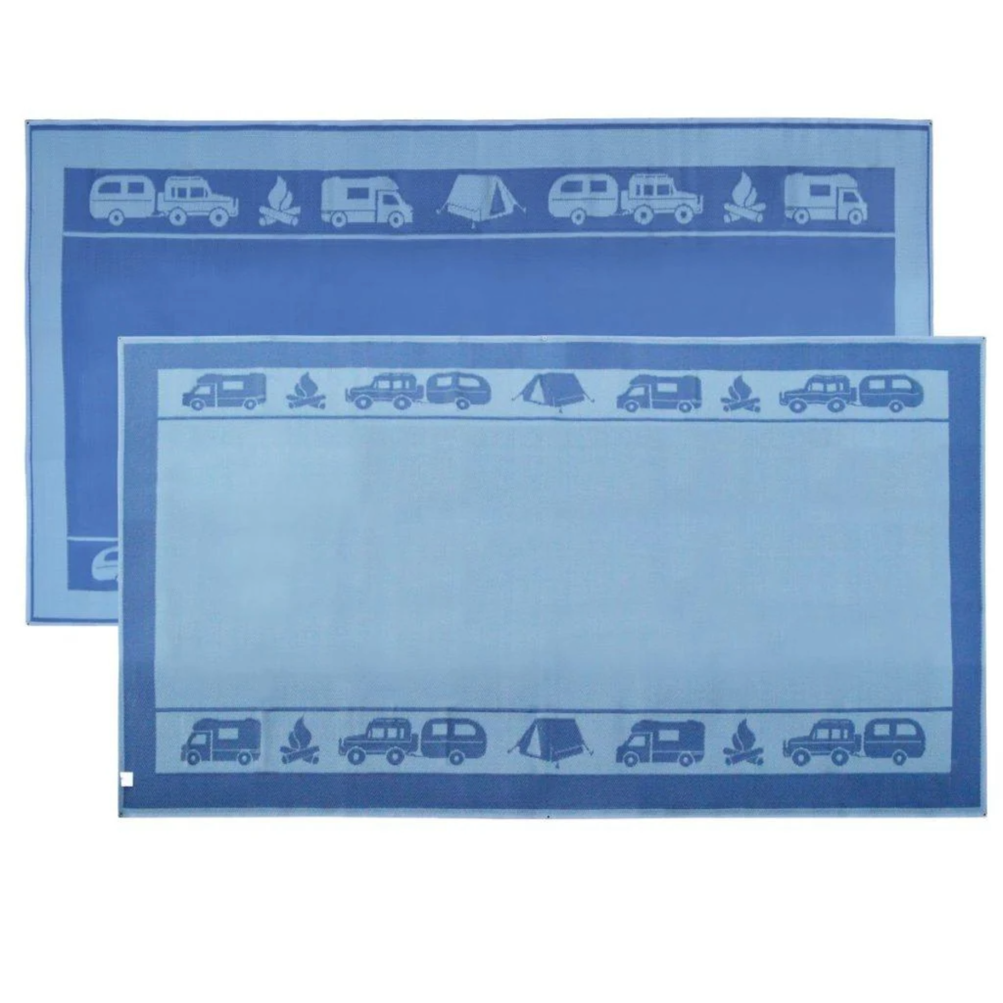 ACM Caravan & Camping Icons Mat (Blue/Grey/Reversible) | Wide Bay Caravans
