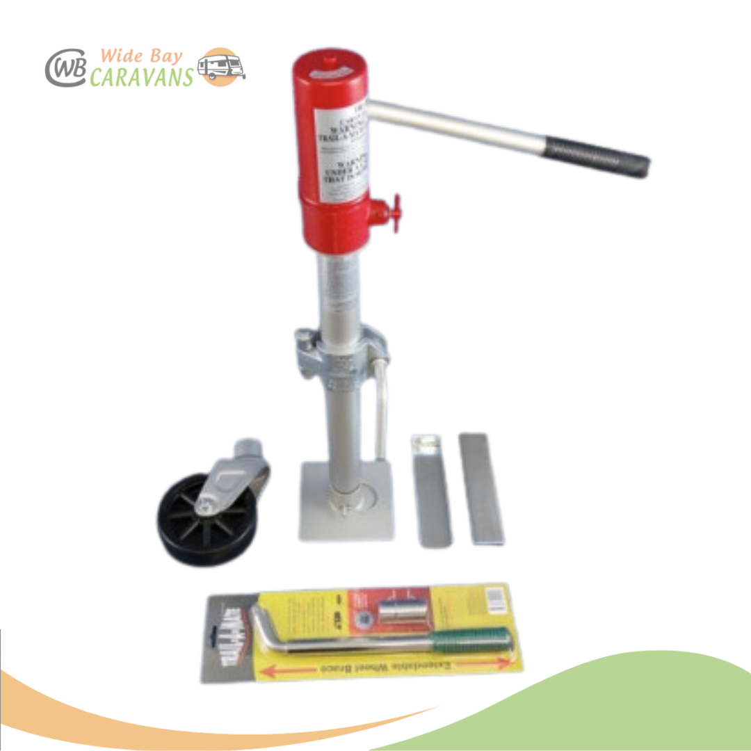 Trail-a-mate Hydraulic Jockey Wheel + Jack Kit | Wide Bay Caravans