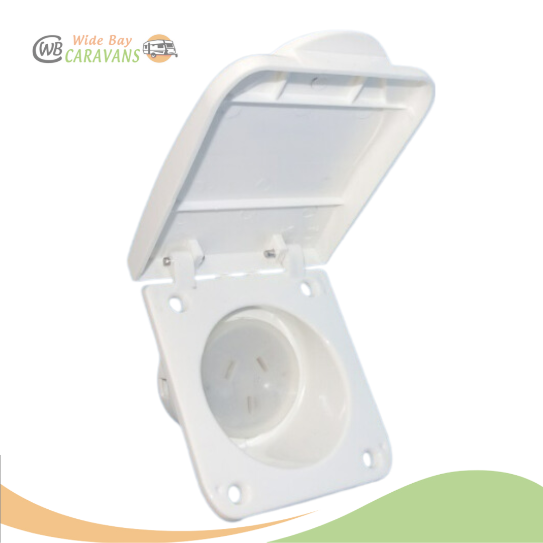 Power Outlet Socket 10A in White | Wide Bay Caravans