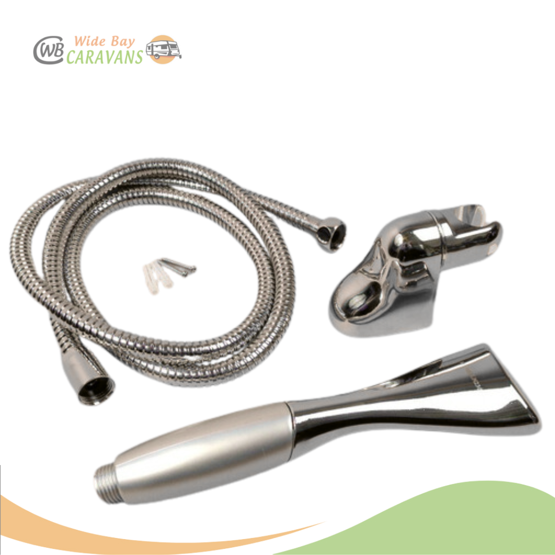 Hand Held Shower Hose + Rose + Bracket (Water Mark) | Wide Bay Caravans